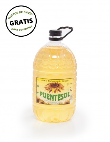 PUENTESOL ACEITE REFINADO DE GIRASOL 5 L ENVIO INCLUIDO PENINSULA